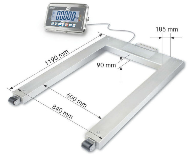 Pèse palette en INOX UFN Kern IP67 600kg, 1150€ HT